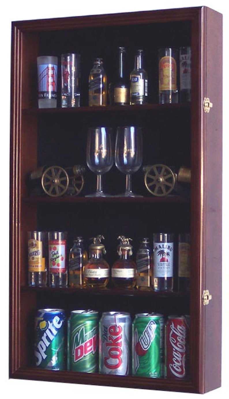 Mini Liquor Bottle / Tall Shot Glass, Shooter Display Case Cabinet ...