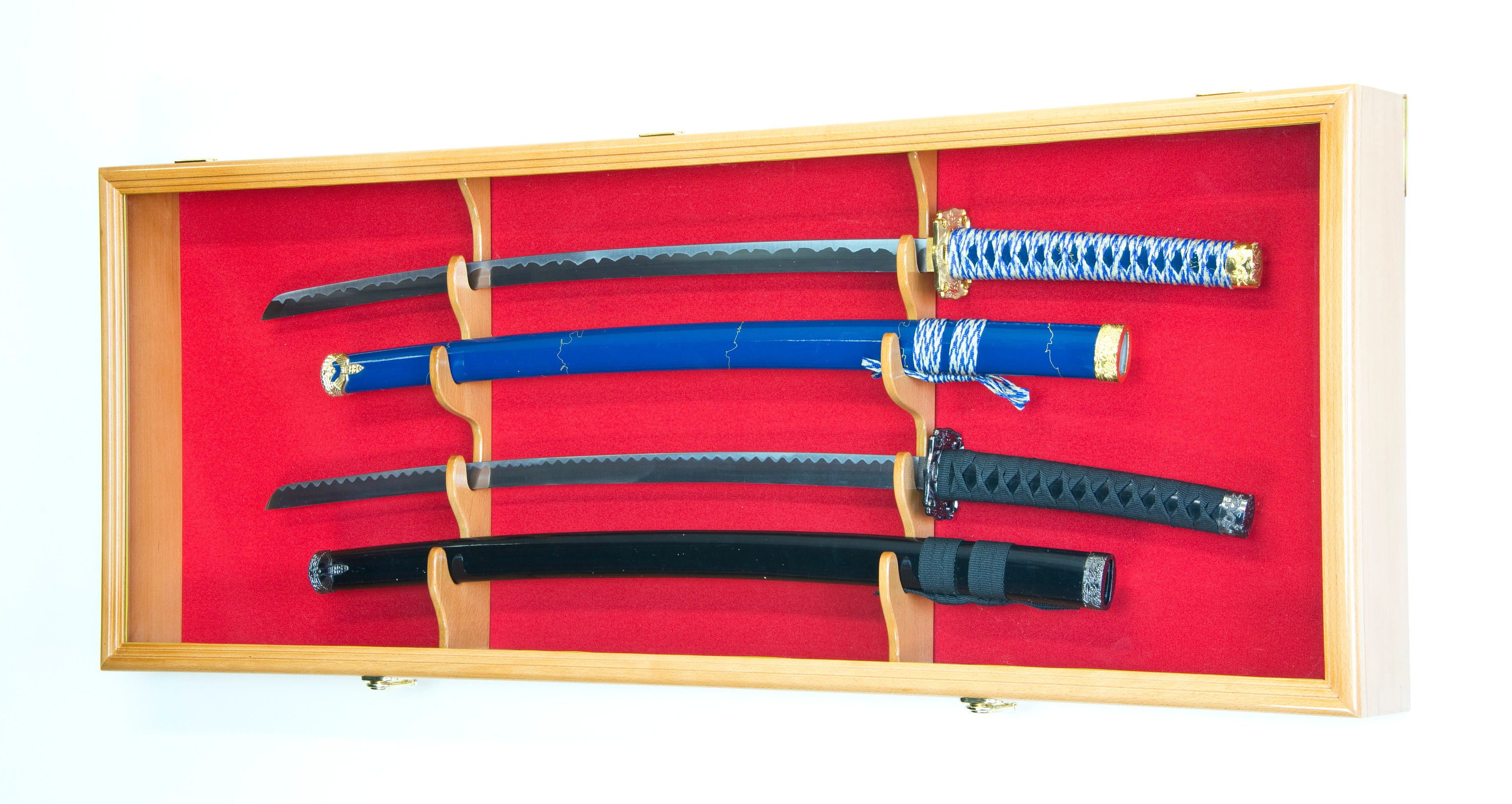 2 Swords and Scabbard Display Case Cabinet W/98% UV Acrylic Door ...