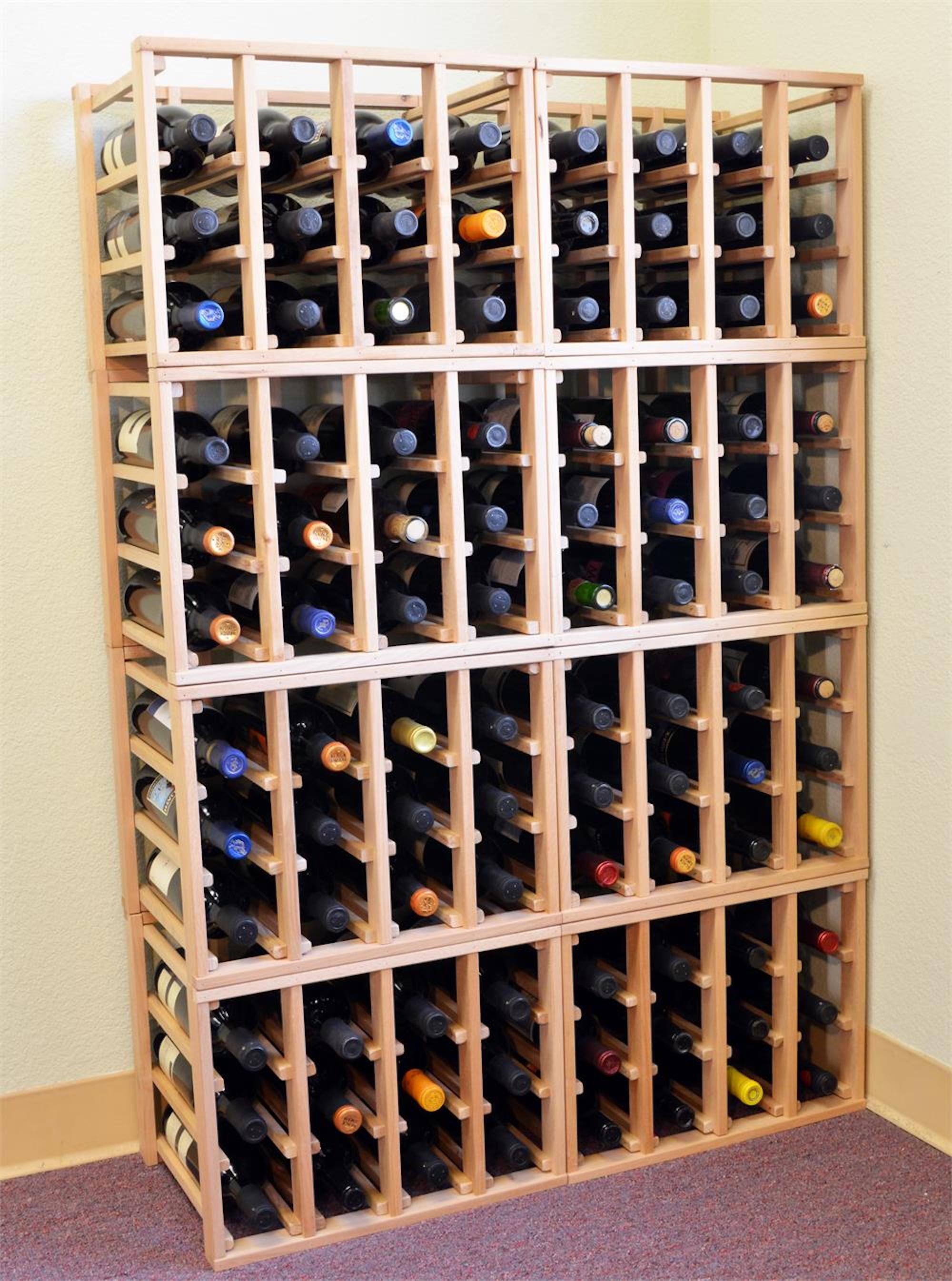 24 Bottle Modular Stackable Wine Rack (stack as Many Sets Together ...