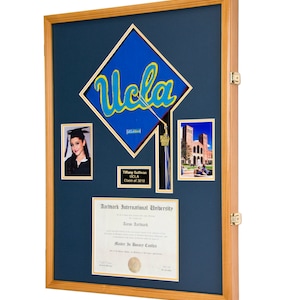 Custom X-large Diploma, Graduation Tassel, and Cap Display Cabinet ...