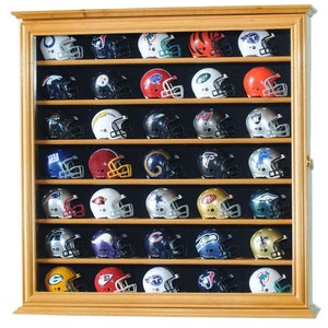 Pocket Pro Mini Helmet Display Case Cabinet Football Helmets Shelf W ...