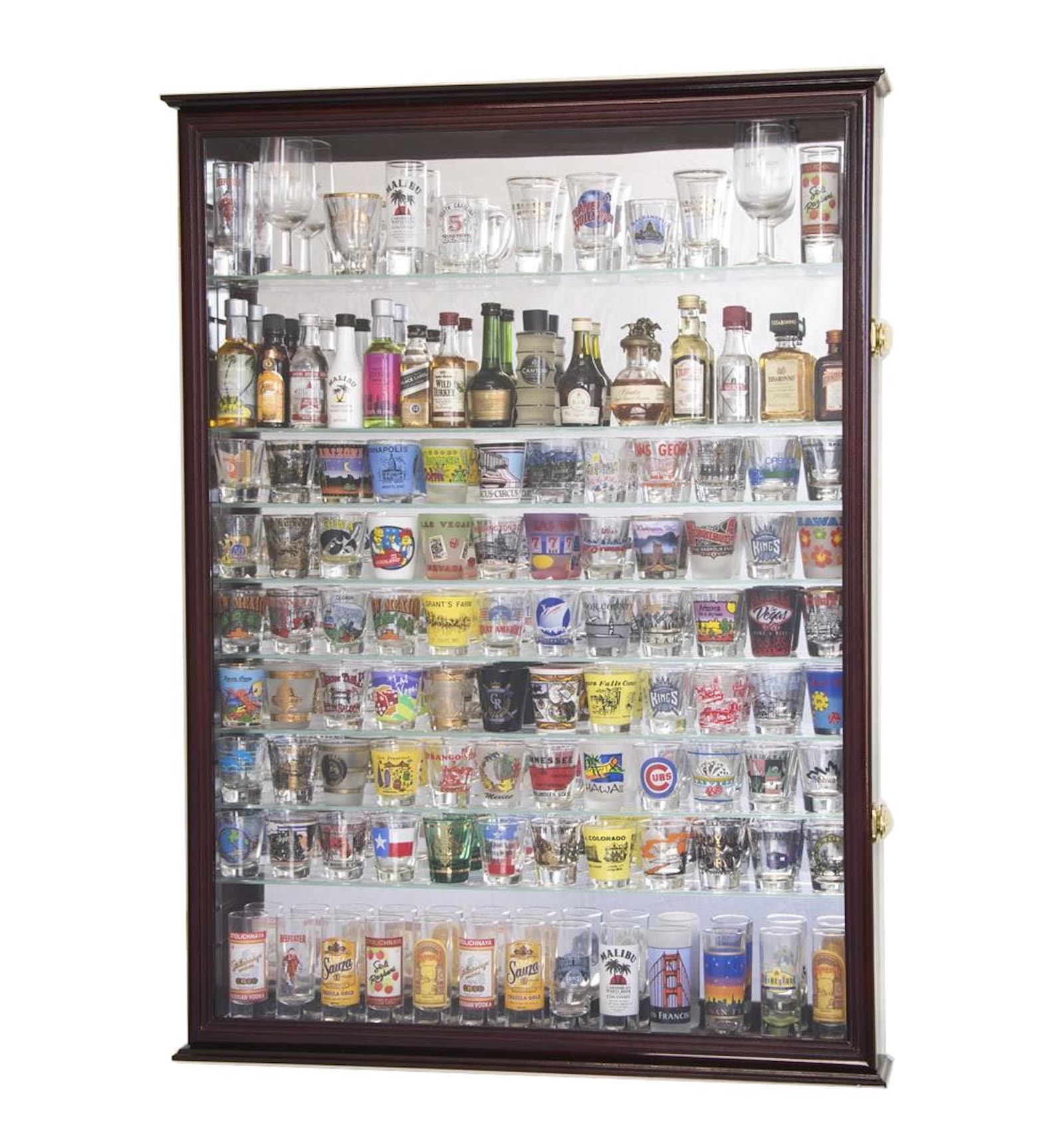 XL Shot Glass Shotglass Display Case Rack Holder Cabinet W/ - Etsy