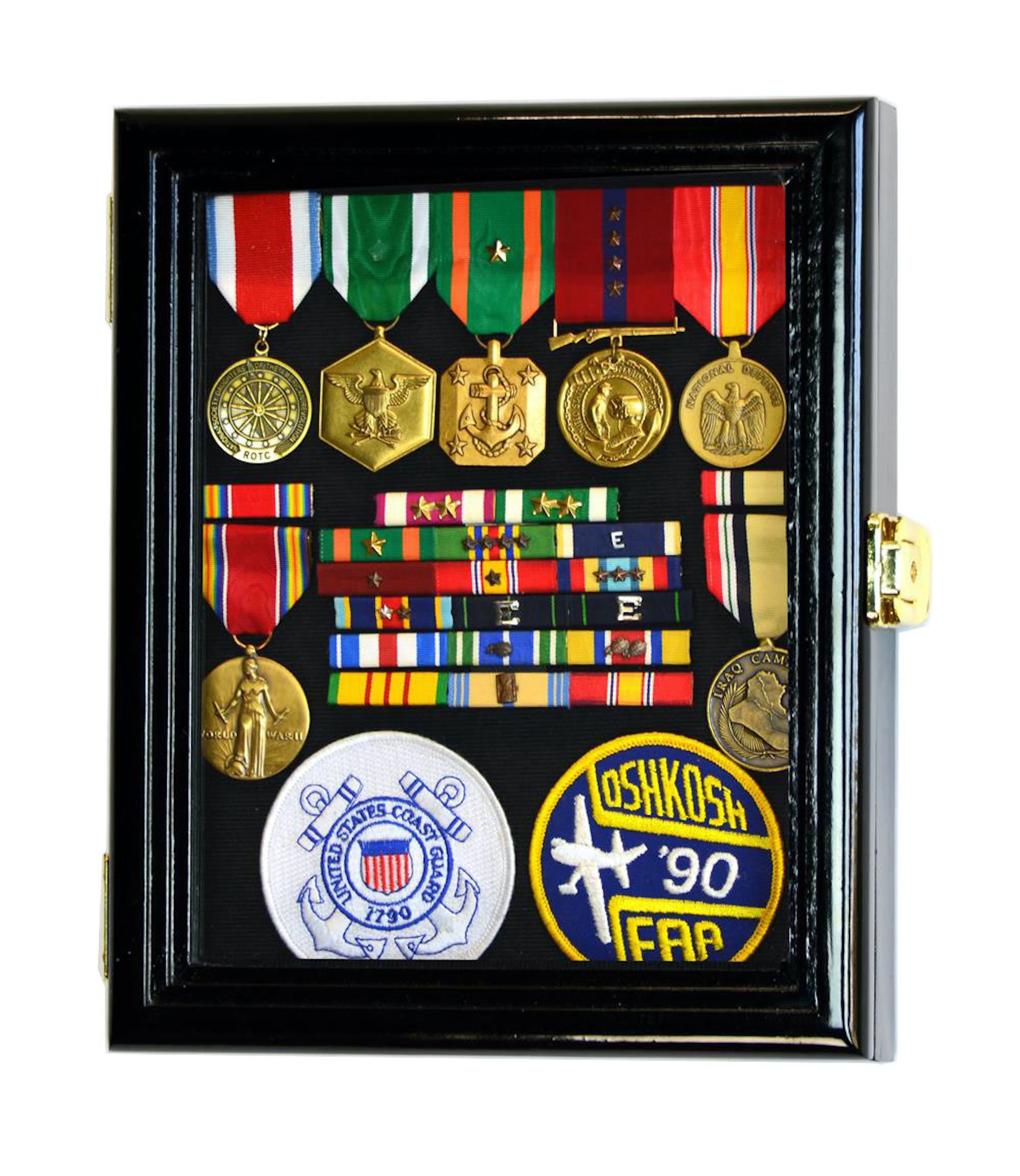 XS Military Medals, Pins, Patches, Insignia, Ribbons Display Case Wall ...