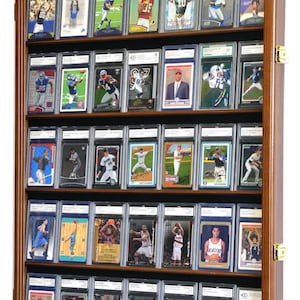 35 Graded Sport Cards / Collectible Trading Card Display Case Wall ...