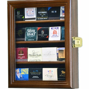 20 Matches Matchbook Display Case Wall Cabinet Holder W/ 98% UV ...