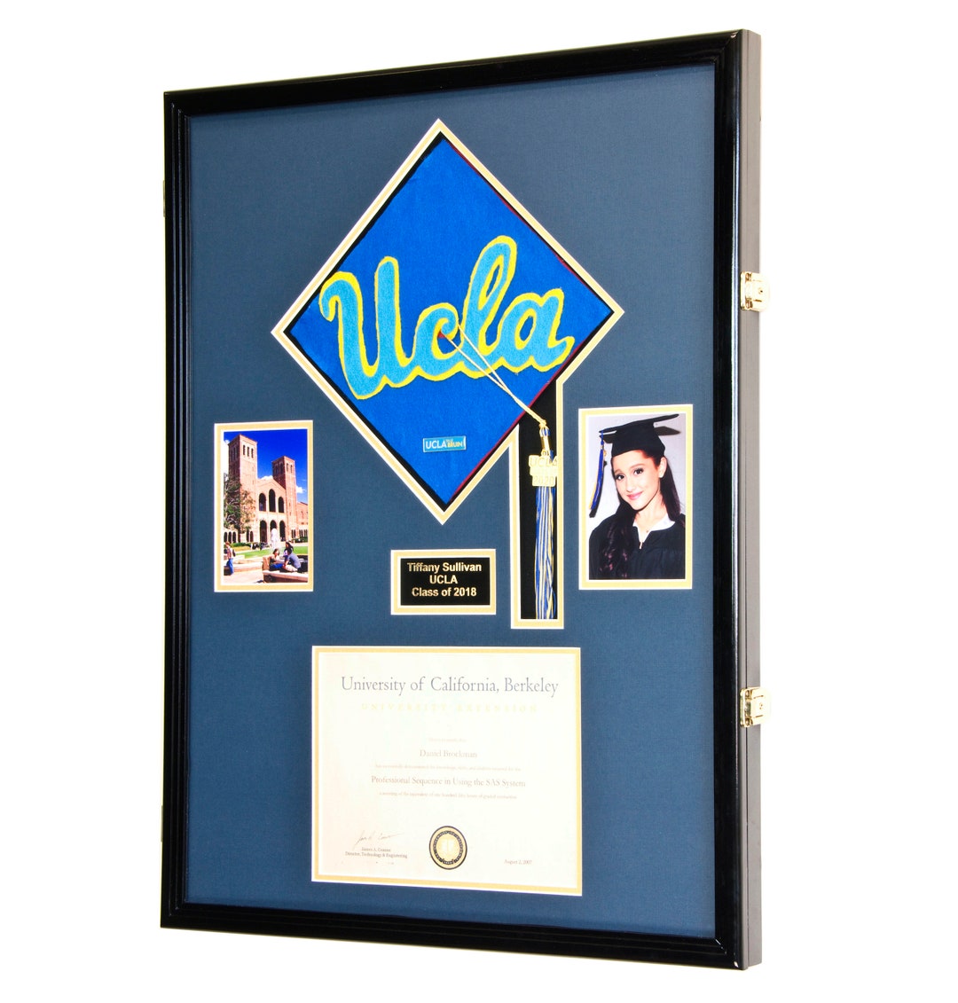 Custom X-large Diploma, Graduation Tassel, and Cap Display Cabinet ...