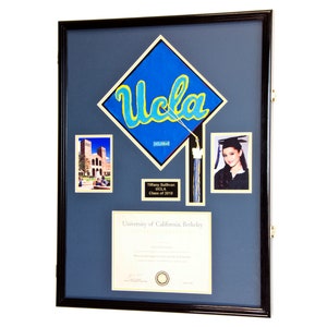 Custom X-large Diploma, Graduation Tassel, and Cap Display Cabinet ...