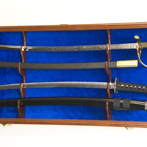2 Swords and Scabbard Display Case Cabinet W/98% UV Acrylic Door ...