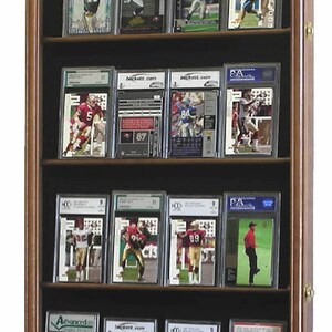 16 Graded Sport Cards / Collectible Trading Card Display Case Wall ...