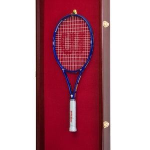 Tennis Racket and Ball Display Case Cabinet Hanger Wall Mount Shadowbox ...