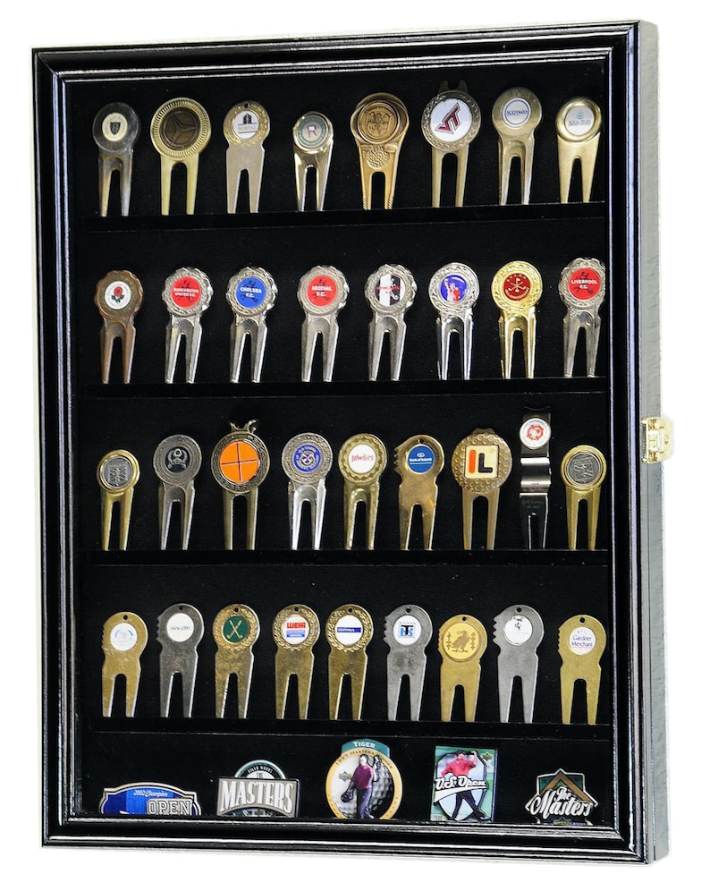 Golf Divot Tool Markers Coin Chips Medallion Display Case | Etsy