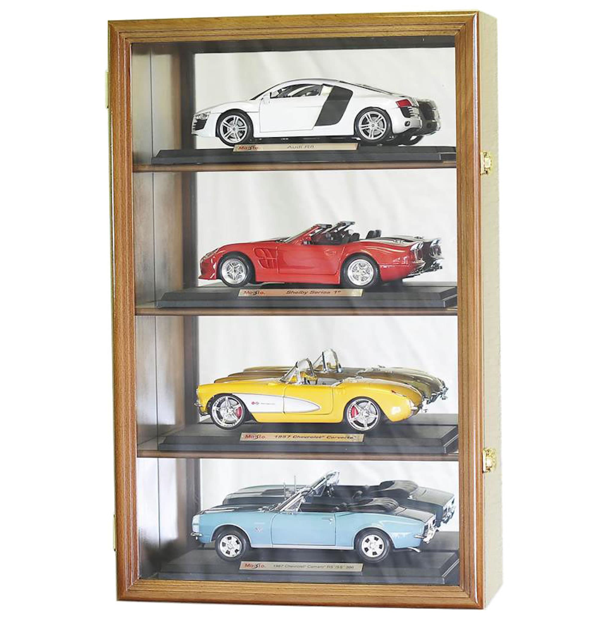1/18 Scale Diecast Display Case Cabinet Holder Rack W/ UV Protection ...