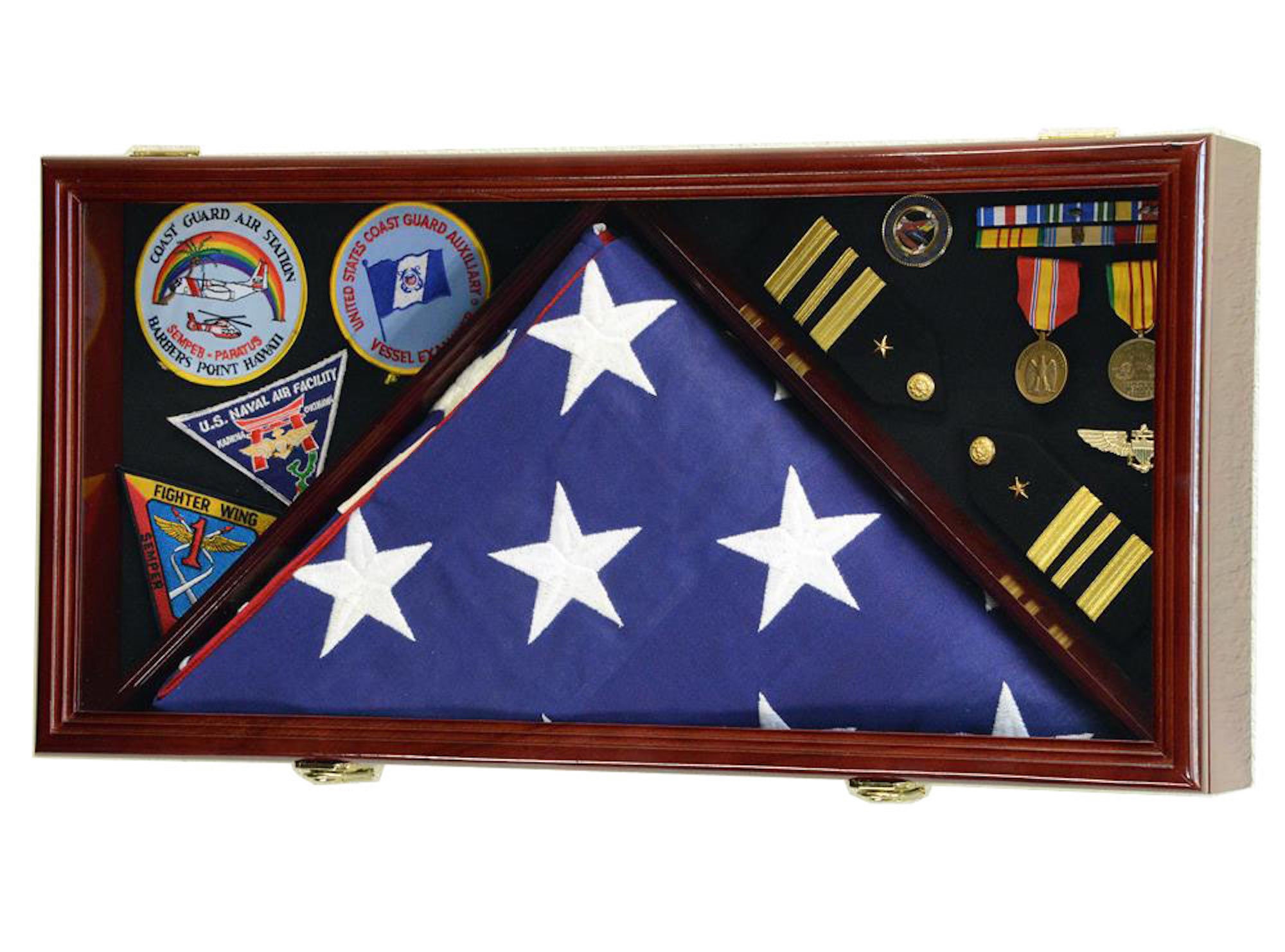 Flag and Medals Display Case Cabinet Pin Military Ribbons - Etsy