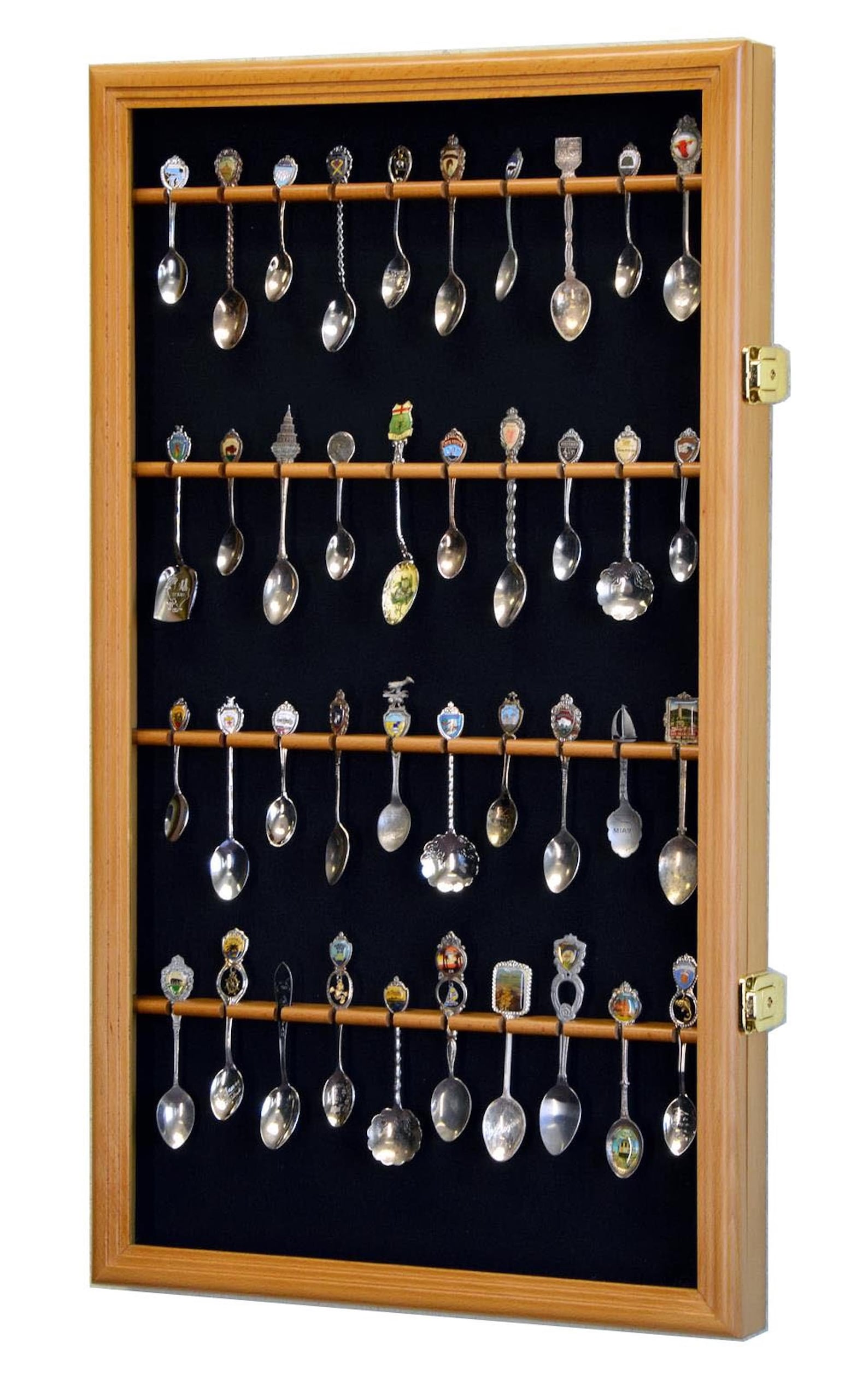 40 Larger Spoon Display Case Wall Rack Cabinet Holder Box 98% - Etsy