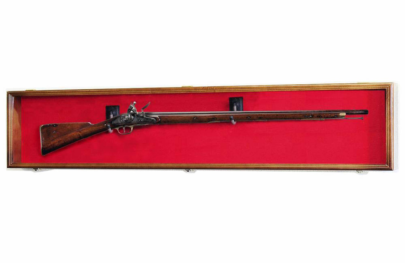 XL Rifle / Musket Gun Display Case Cabinet Wall Mount Antique Gun - 64 ...