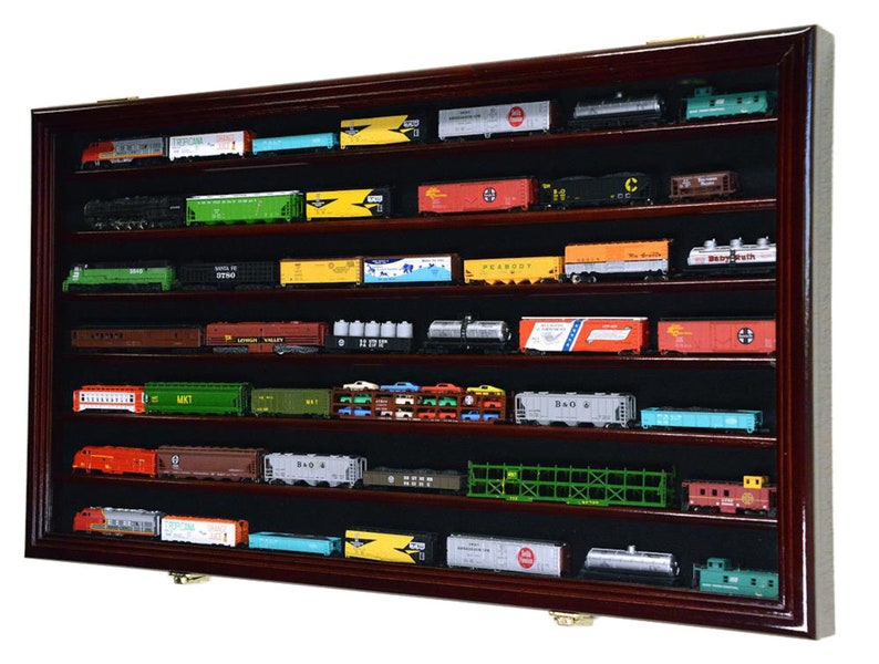 N Scale Train Display Case Model Car Cabinet Wall Rack W/ 98% UV ...
