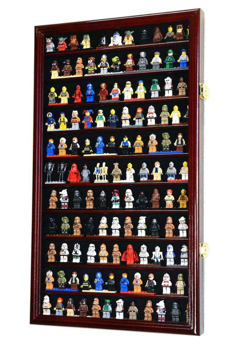 120 Minifigures Display Case Cabinet Miniatures Figurines Small Action ...