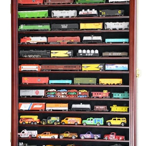 12 Shelves N Scale Train Model Trains Display Case Cabinet Wall Shelf ...