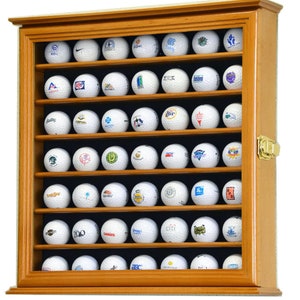 49 Golf Ball Display Case Cabinet Wall Rack Holder W/98% UV Protection ...