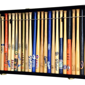 Large Mini 18" Bat Baseball Display Case Cabinet Holder Rack W/98% UV ...
