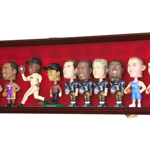 Long Bobble Head Figurine Display Case Cabinet Holder Rack Shadowbox W ...