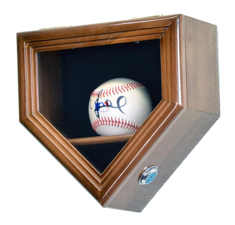1 Baseball Ball Home Plate Shaped Display Case Cabinet Holder | Etsy