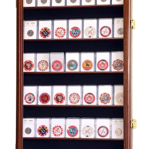 42 Collector NGC PCGS ICG Coin Slab Display Case Wall Cabinet Holder ...