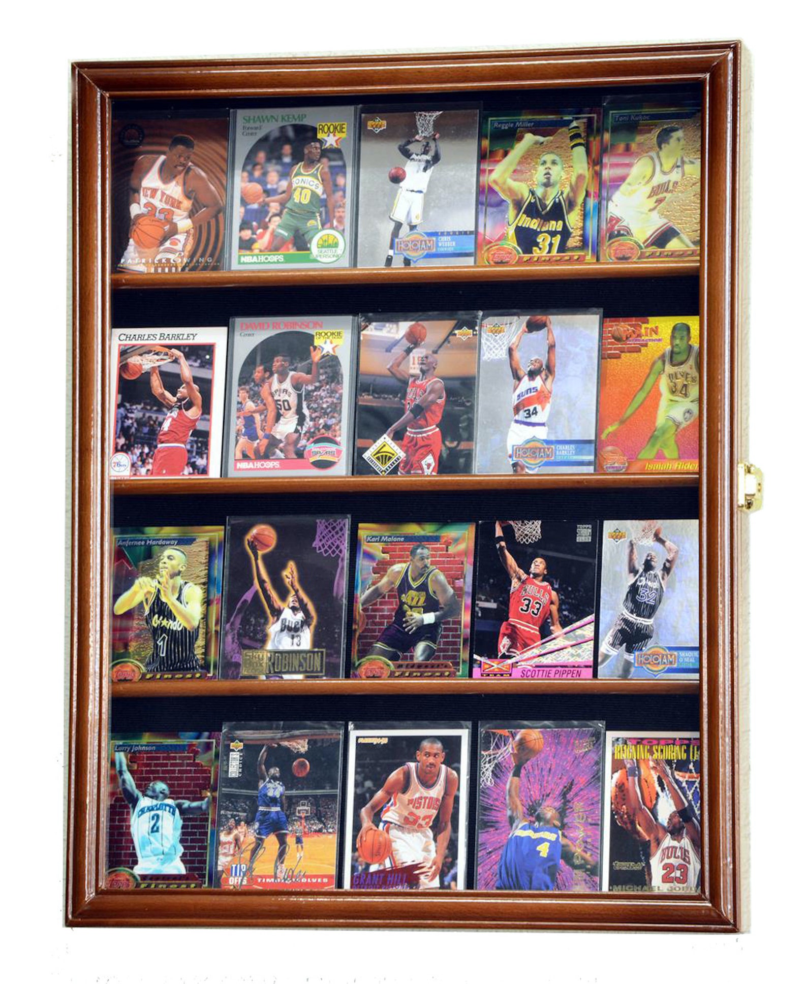 20 Sport Cards/collectible Trading Card Display Case Wall Cabinet W/ 98 ...