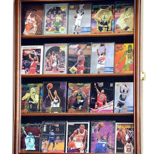 20 Sport Cards/collectible Trading Card Display Case Wall Cabinet W/ 98 ...