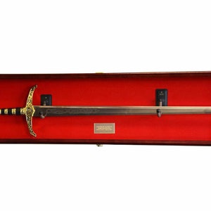 1 Long Sword Display Case Cabinet Wall Shadowbox Medieval Swords Prop ...