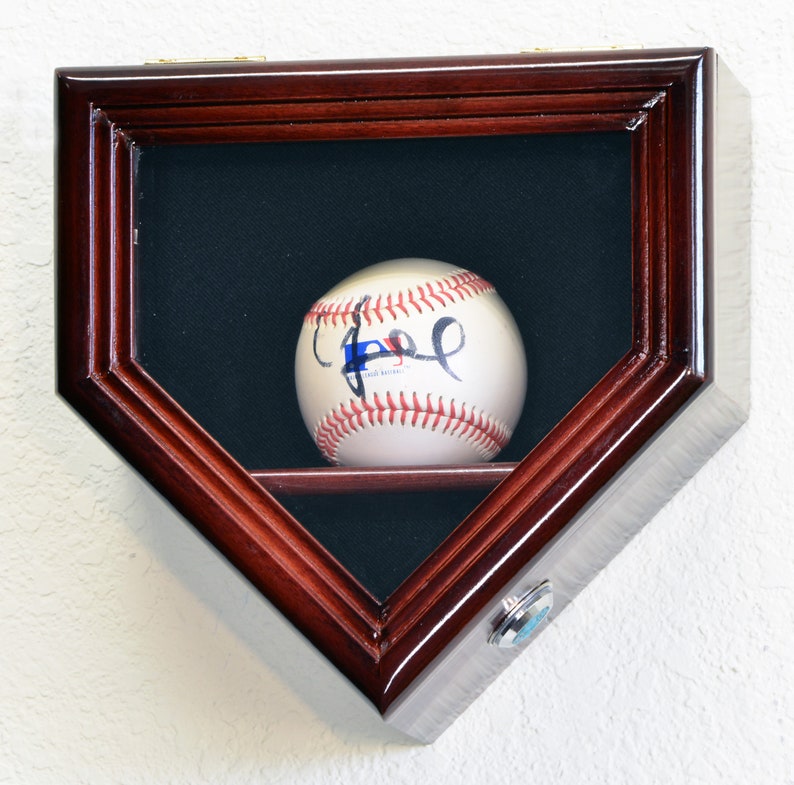 1 Baseball Ball Home Plate Shaped Display Case Cabinet Holder | Etsy