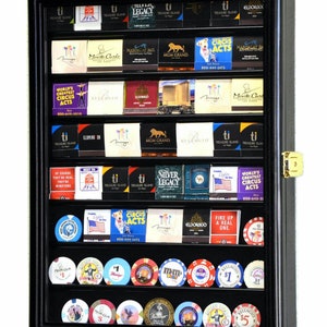 64 Matches Matchbook Display Case Wall Cabinet Holder W/ 98% UV ...