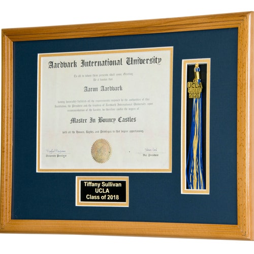 Custom Graduation Diploma Frame Tassel Photo Cap Engraving - Etsy