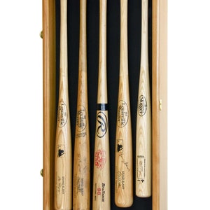 5 Baseball Bat Display Case Cabinet Holder Wall Rack W/98% UV ...