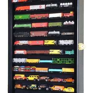 12 Shelves N Scale Train Model Trains Display Case Cabinet Wall Shelf ...