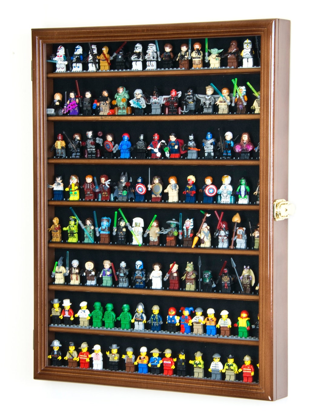 Large 110+ Mini Figures Minifigures Display Case Cabinet Small Action ...