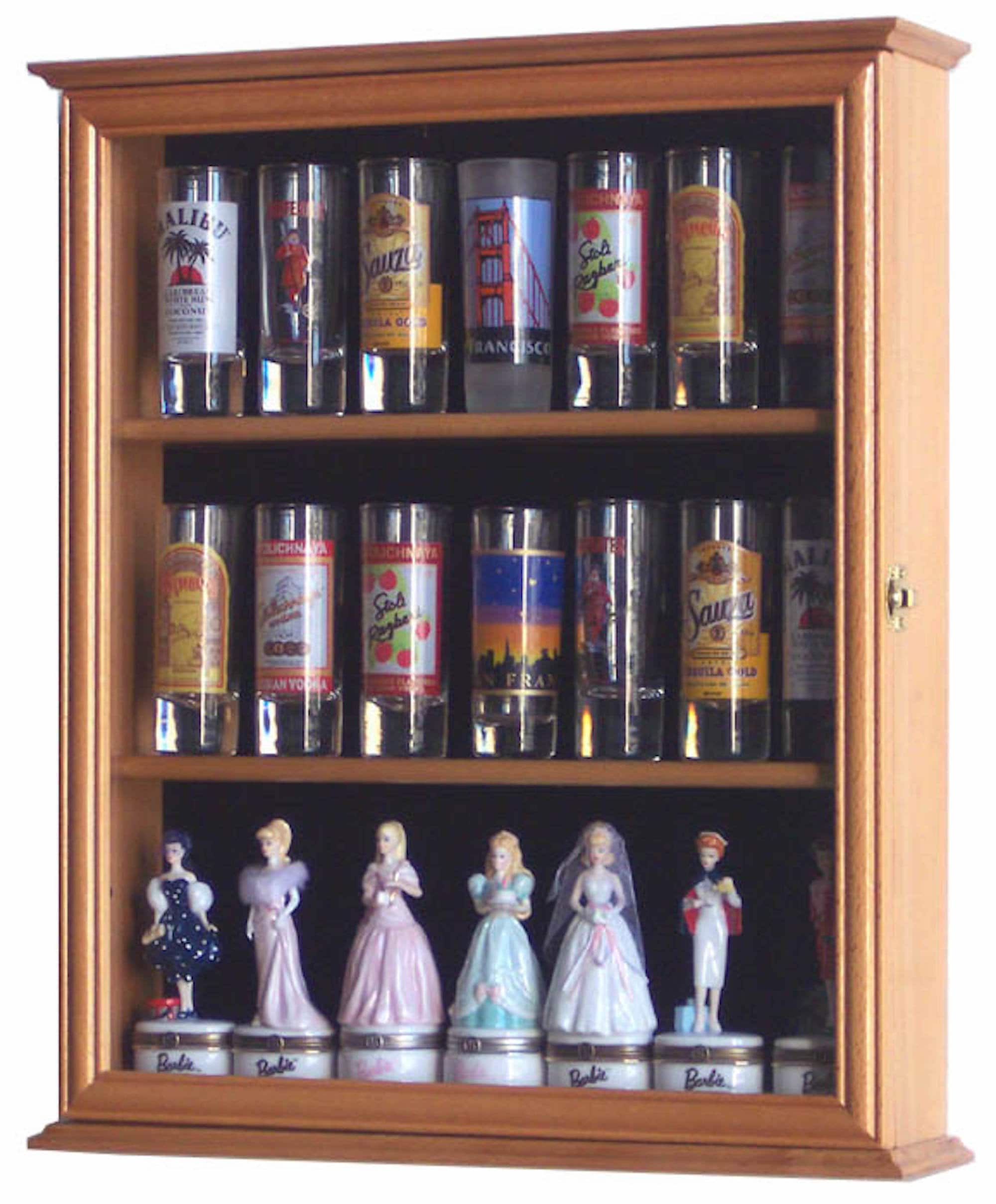 Tall Shot Glass, Shooter Display Case Cabinet Wall Kitchen Shelf ...