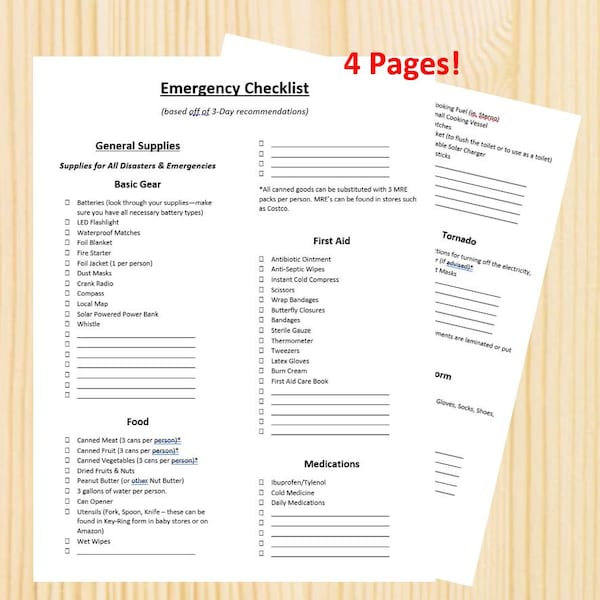 Emergency Preparedness - Etsy