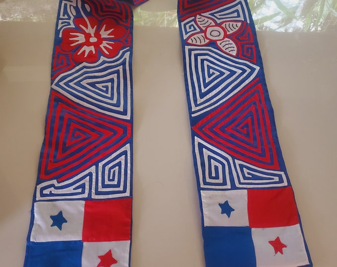 Graduation Stole Mola Handmade Panama Flag - Etsy