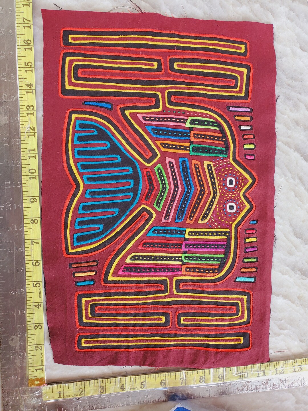2000 7180 Mola Indian Style Unique Embroidery Handmade One of Its Kind ...