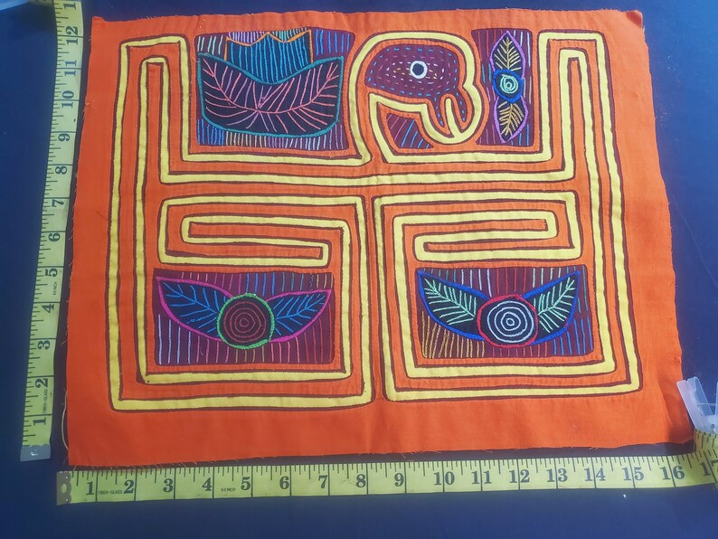 1600 1937 Mola Unframed Authentic Folk Art Indegeneous Handmade Quilt ...