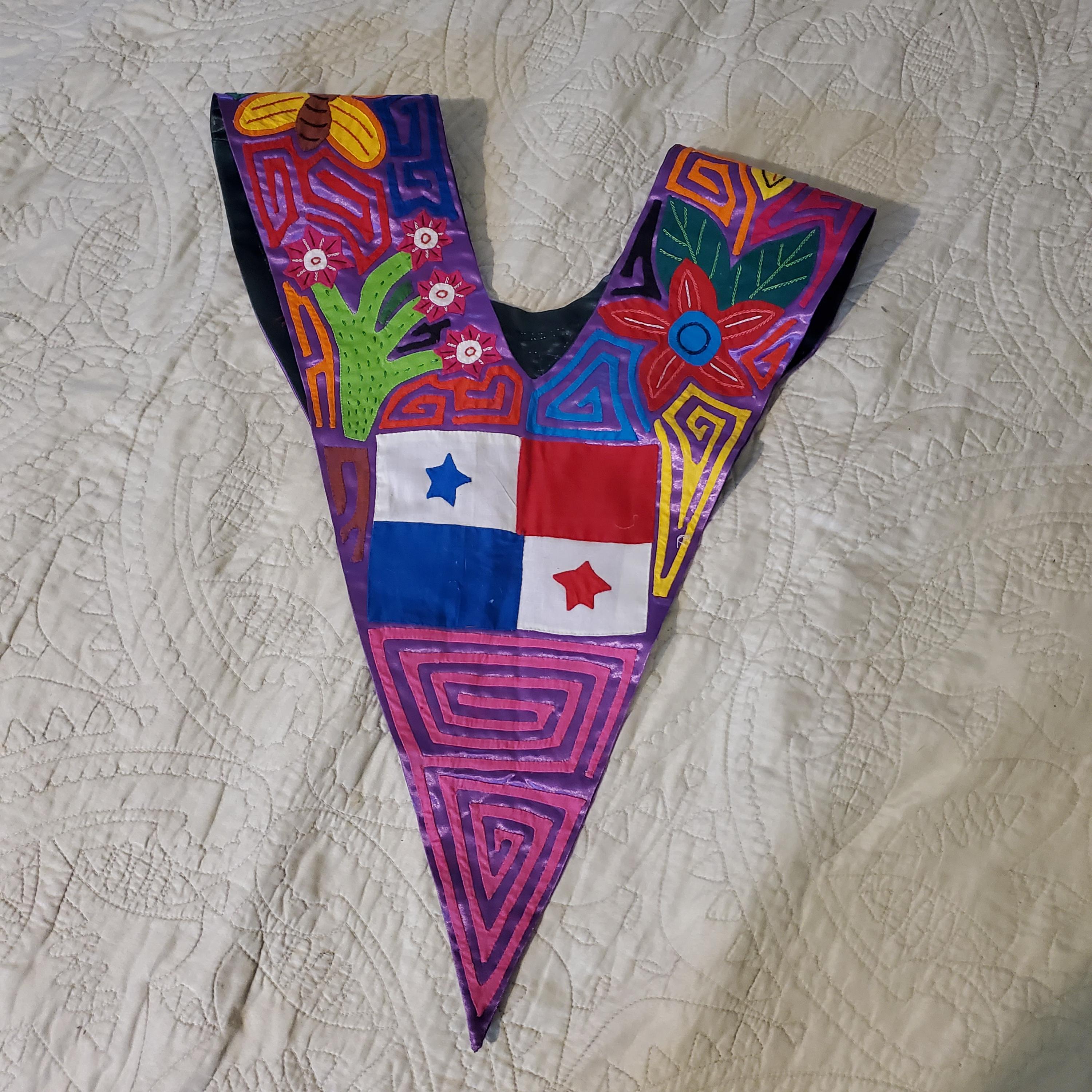 Graduation Stole Mola Handmade Panama Flag 923 - Etsy