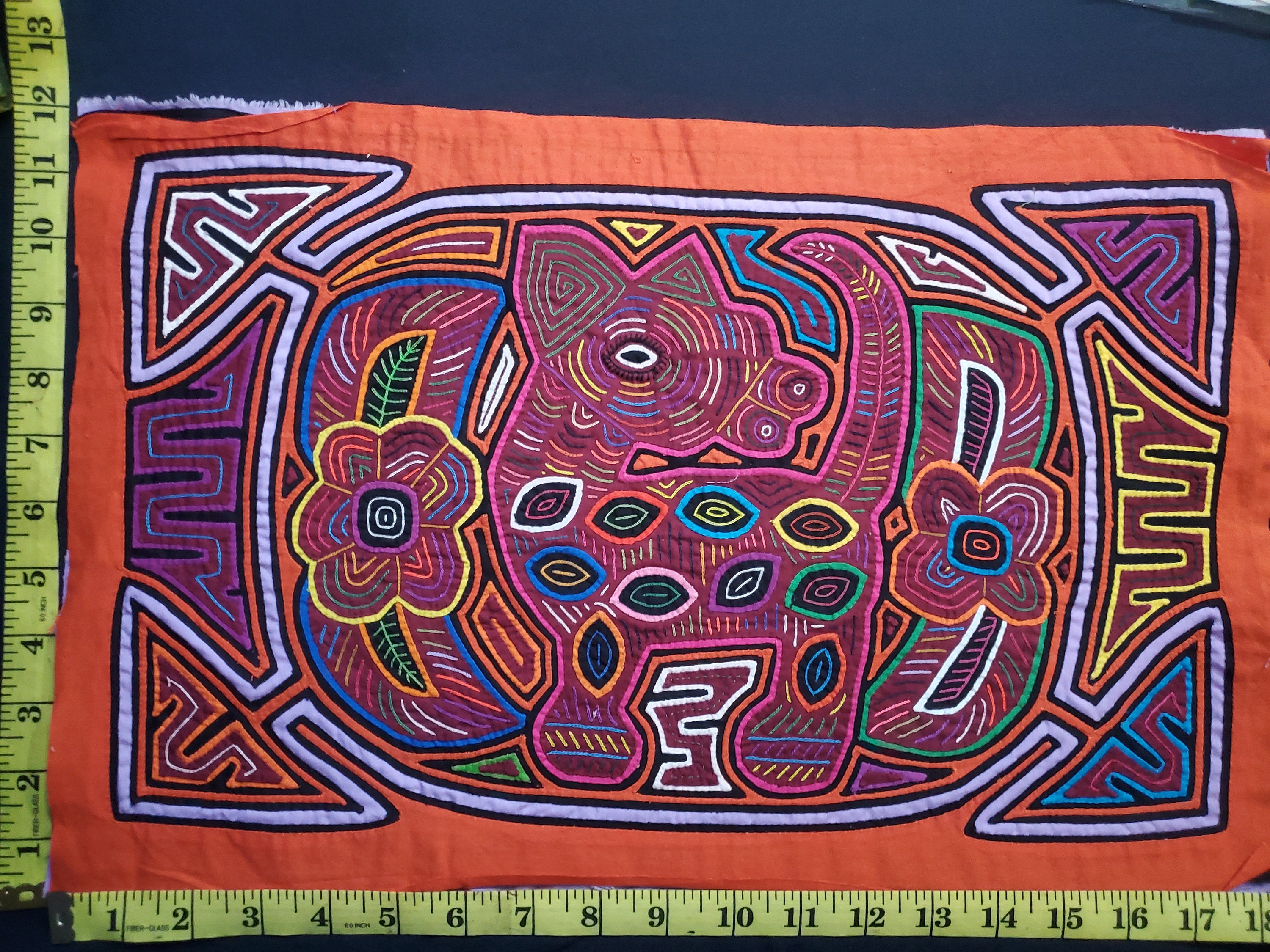 1400 7898 Animal Pattern Kuna Mola Guna Yala Authentic - Etsy Australia