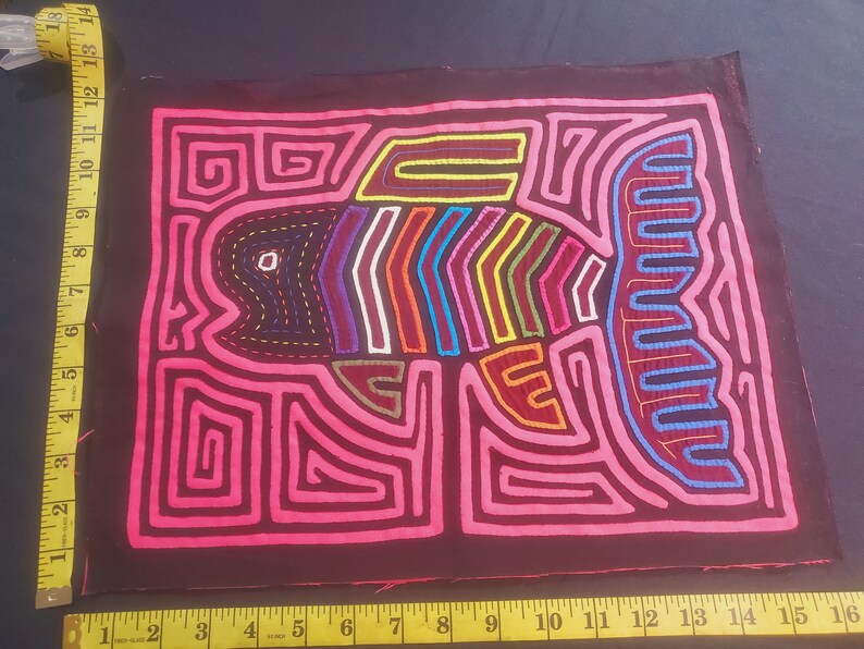 1600 1937 Mola Unframed Authentic Folk Art Indegeneous Handmade Quilt ...