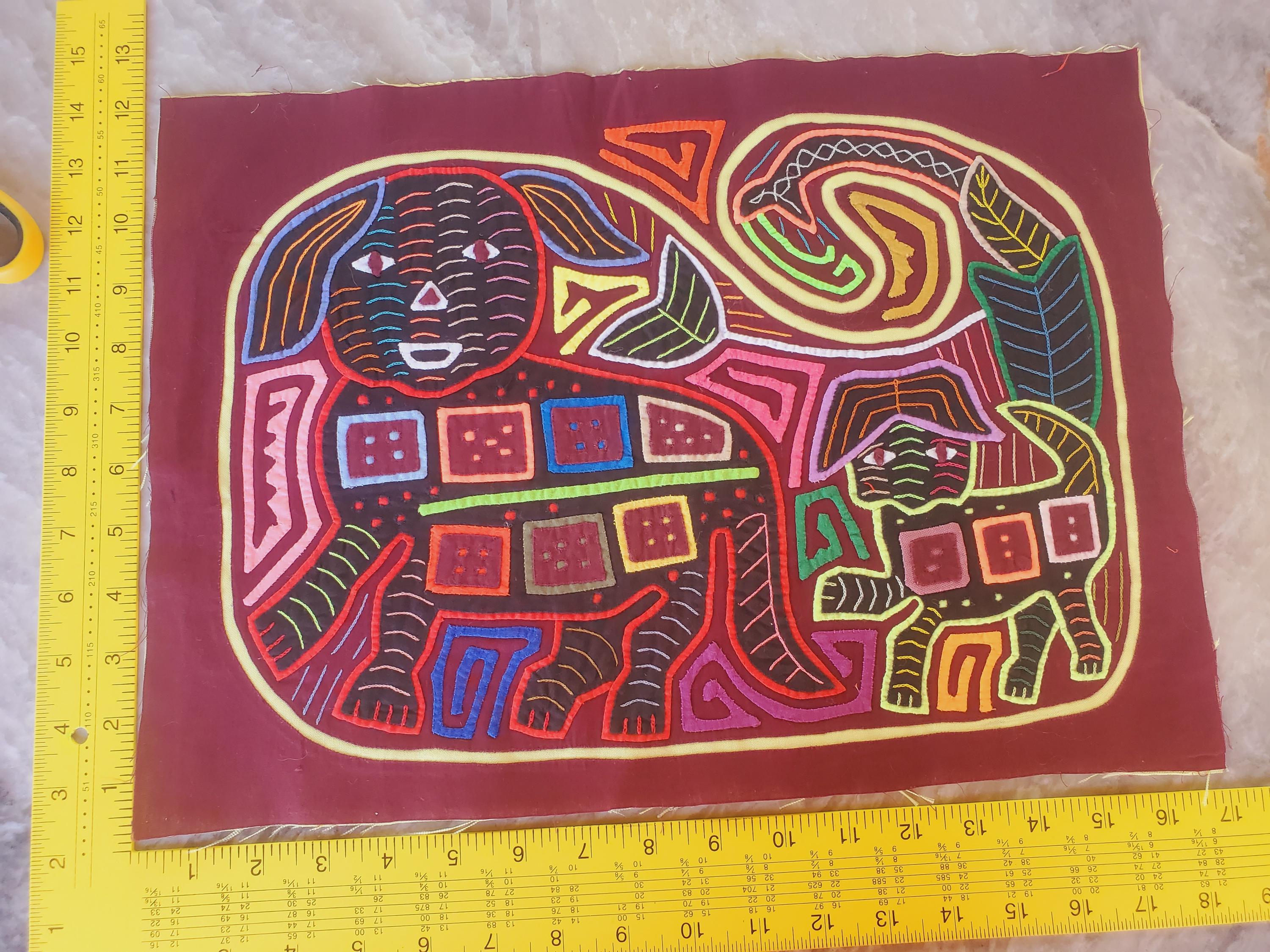 2100 3244 Mola Wall Hanging Original Unique One of a Kind Authentic ...