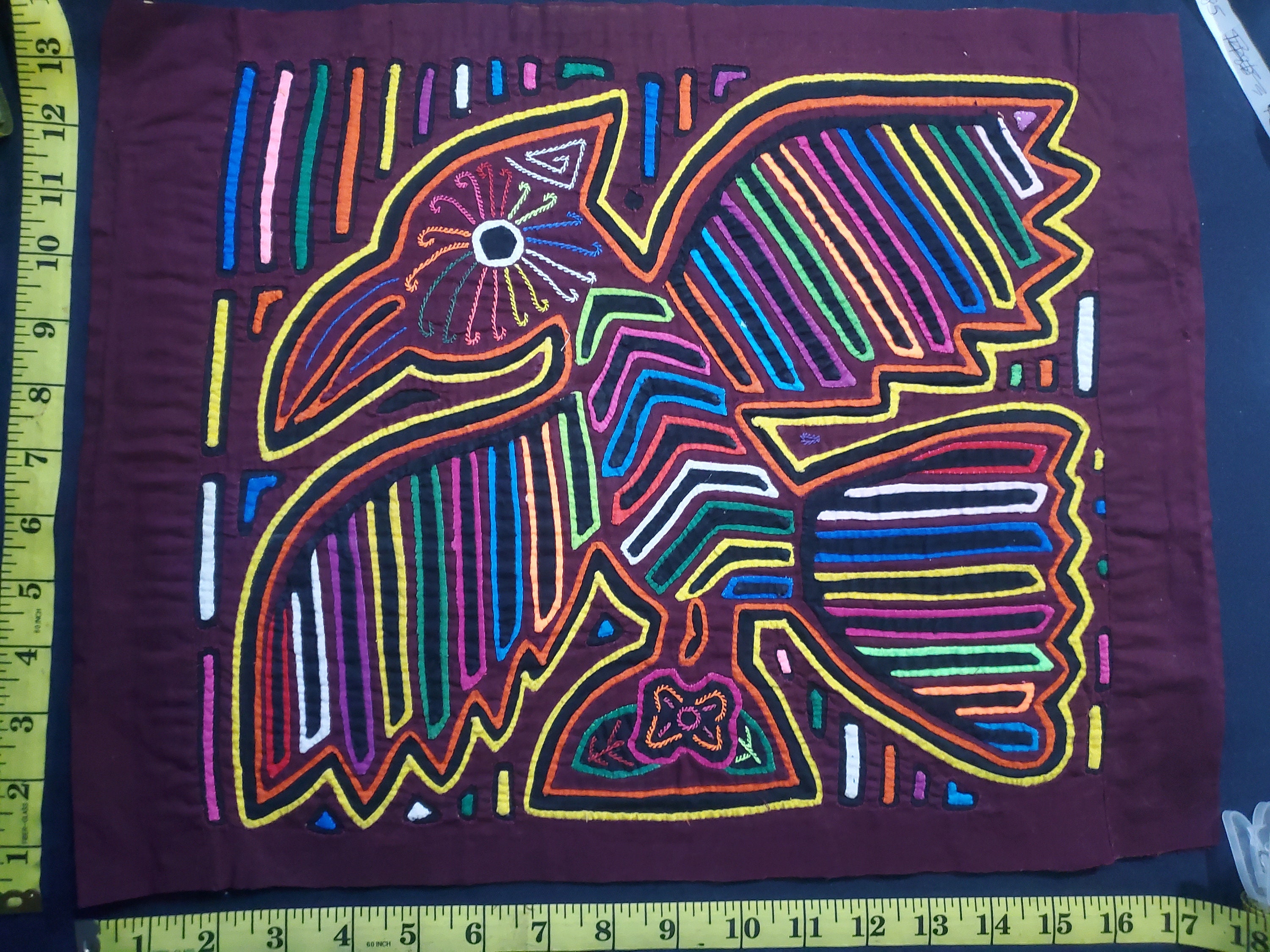 1400 7898 Animal Pattern Kuna Mola Guna Yala Authentic - Etsy Australia