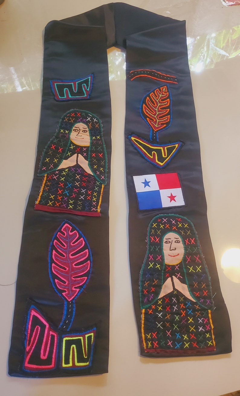 Graduation Stole Mola Handmade Panama Flag 9004 - Etsy