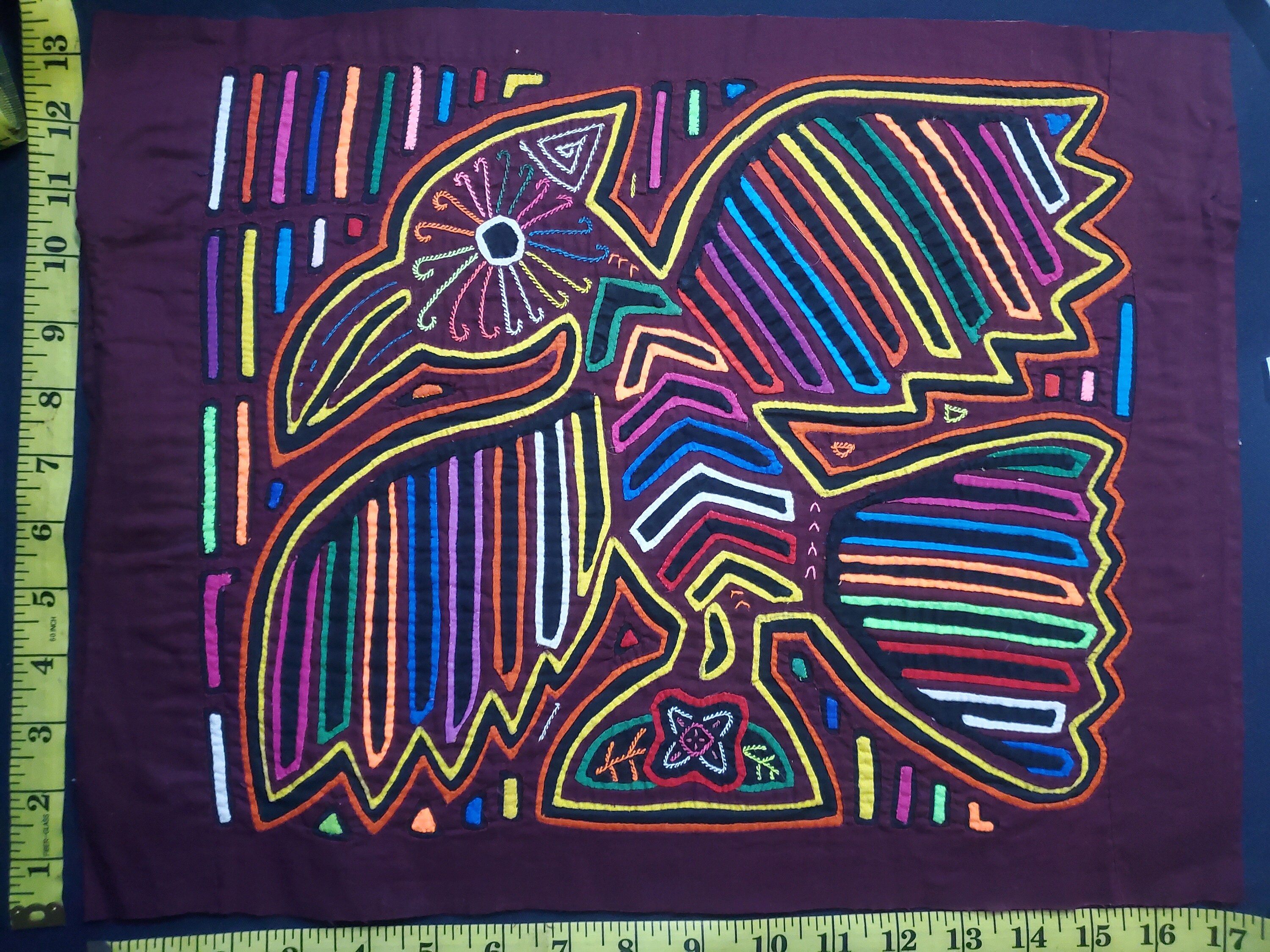 1400 7898 Animal Pattern Kuna Mola Guna Yala Authentic - Etsy Australia