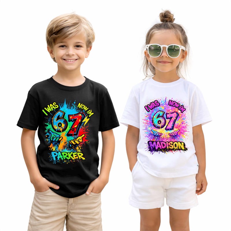 6 7 Personalized T Shirt - Etsy