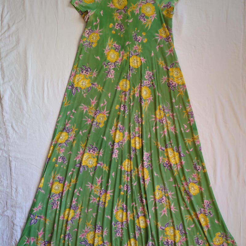 60s Flowy Linen Dress - Etsy